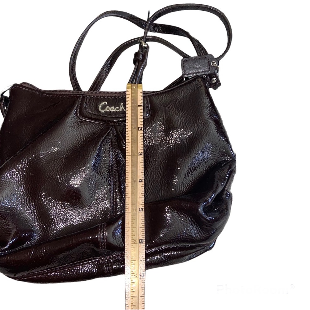 Coach Chocolate Brown Patent Crossbody Bag - Gem